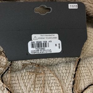 Express | Jewelry | Express Mixed Metals Layered Cross Necklace | Poshmark